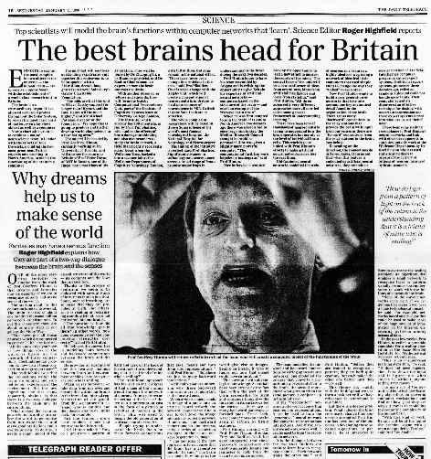 Article in Daily Telegraph